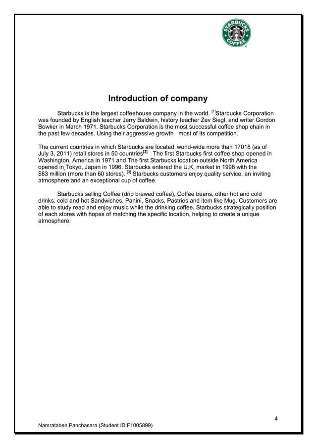 Strategic planning of starbucks | DOCX