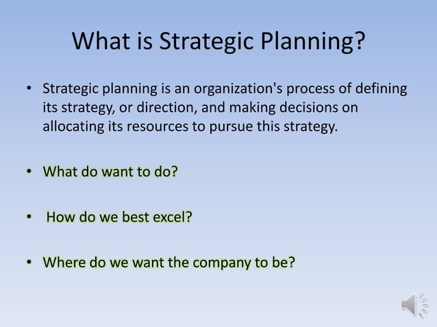 Strategic planning powerpoint | PPTX
