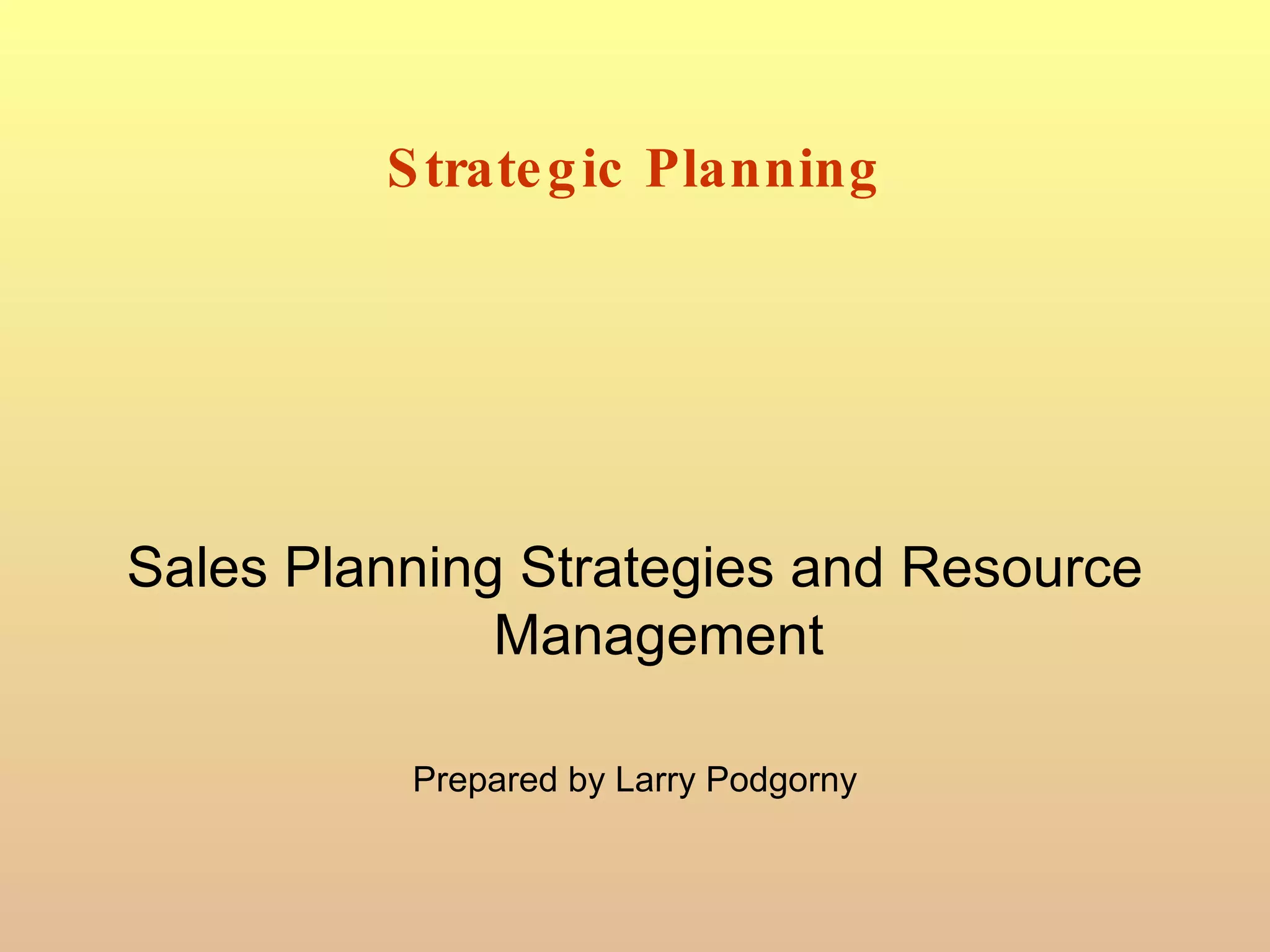 Strategic Planning PowerPoint Presentation | PPT