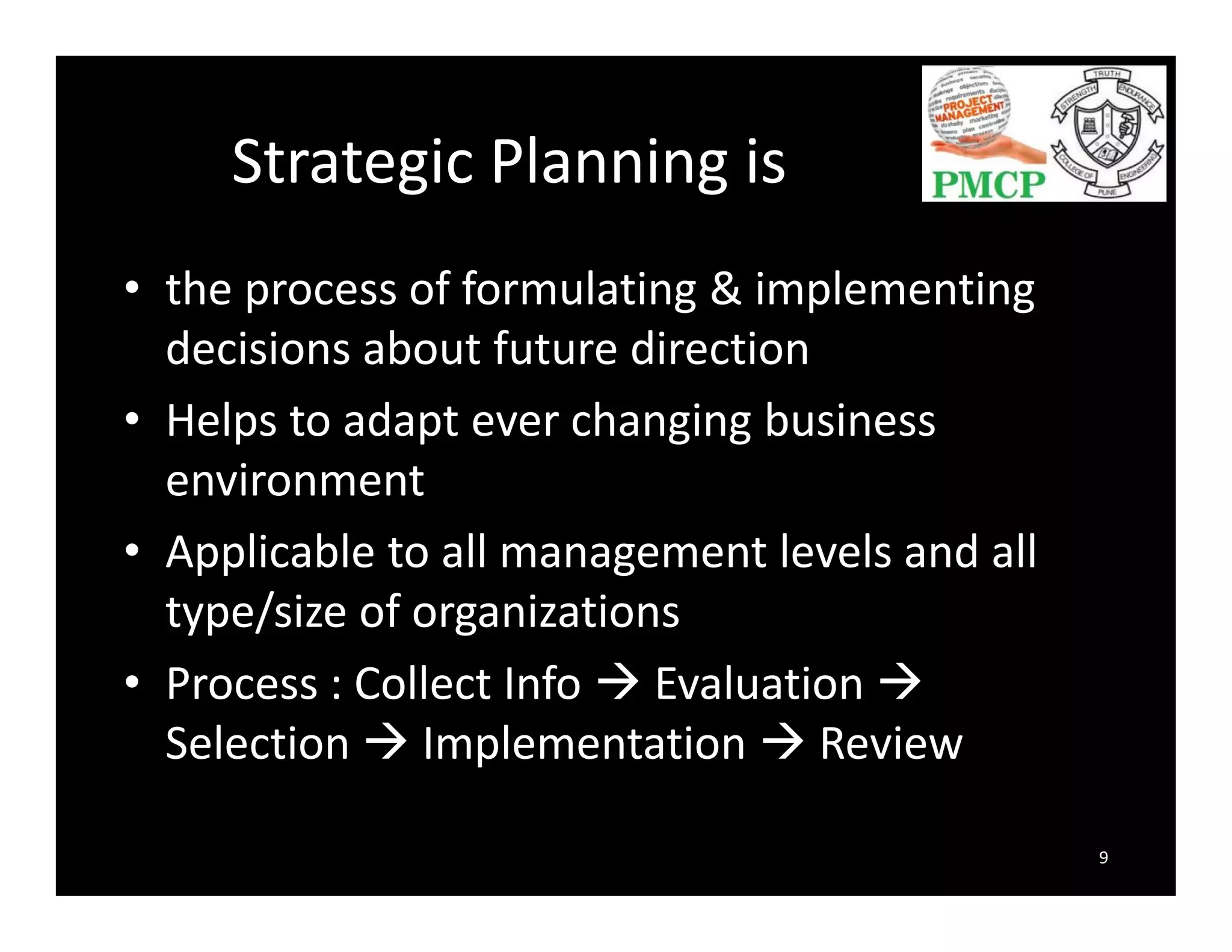 Strategic Planning in project Management using Maturity Model | PPT