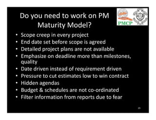 Strategic Planning in project Management using Maturity Model | PDF