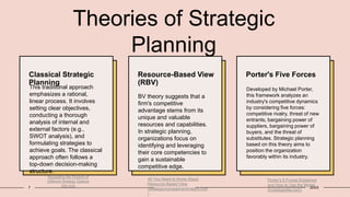 Strategic Planning Theories and Concepts | PPTX | Business ...