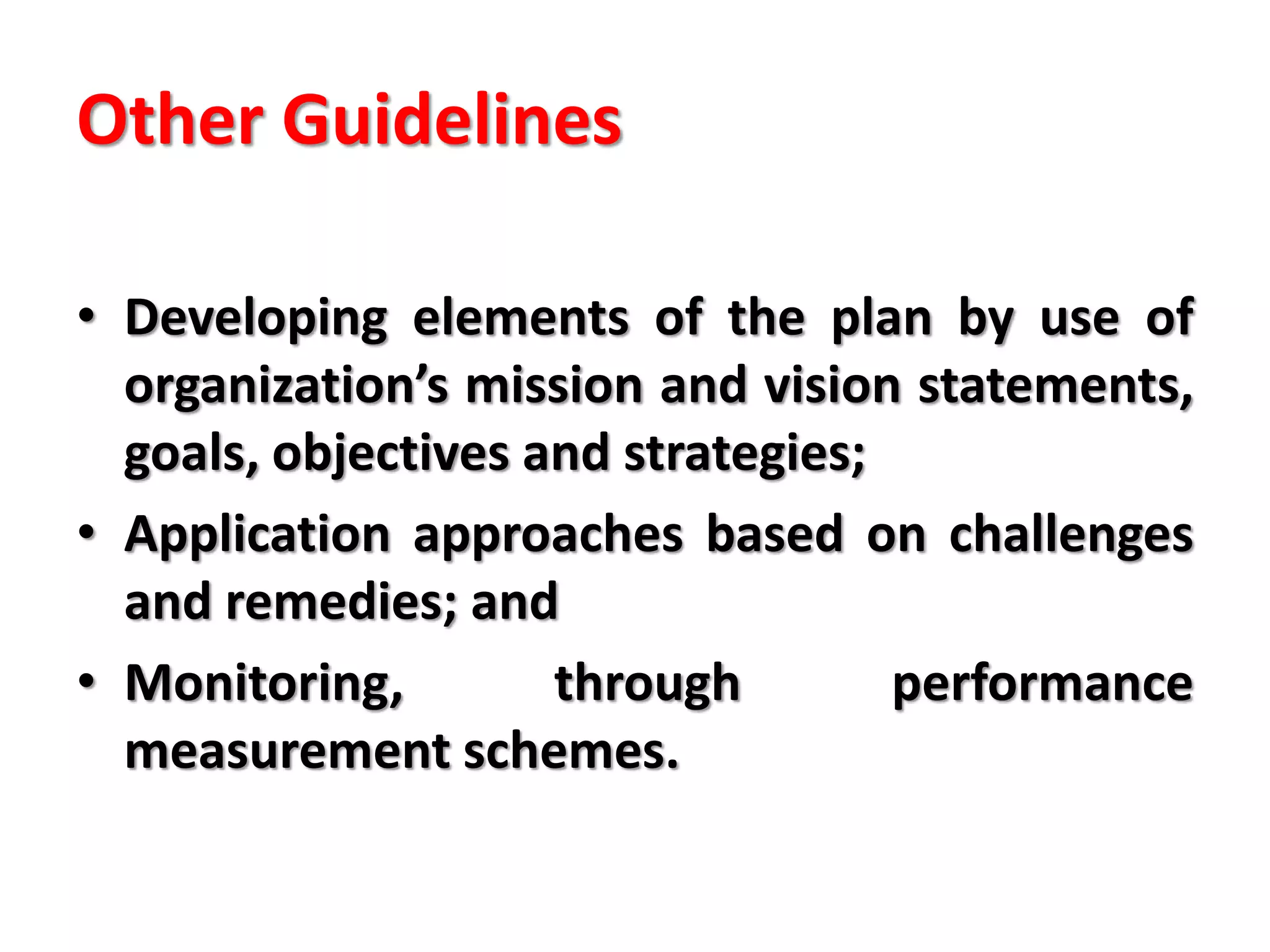 STRATEGIC PLANNING: SETTING VISION, MISSION, OBJECTIVES, GOALS AND CORE ...