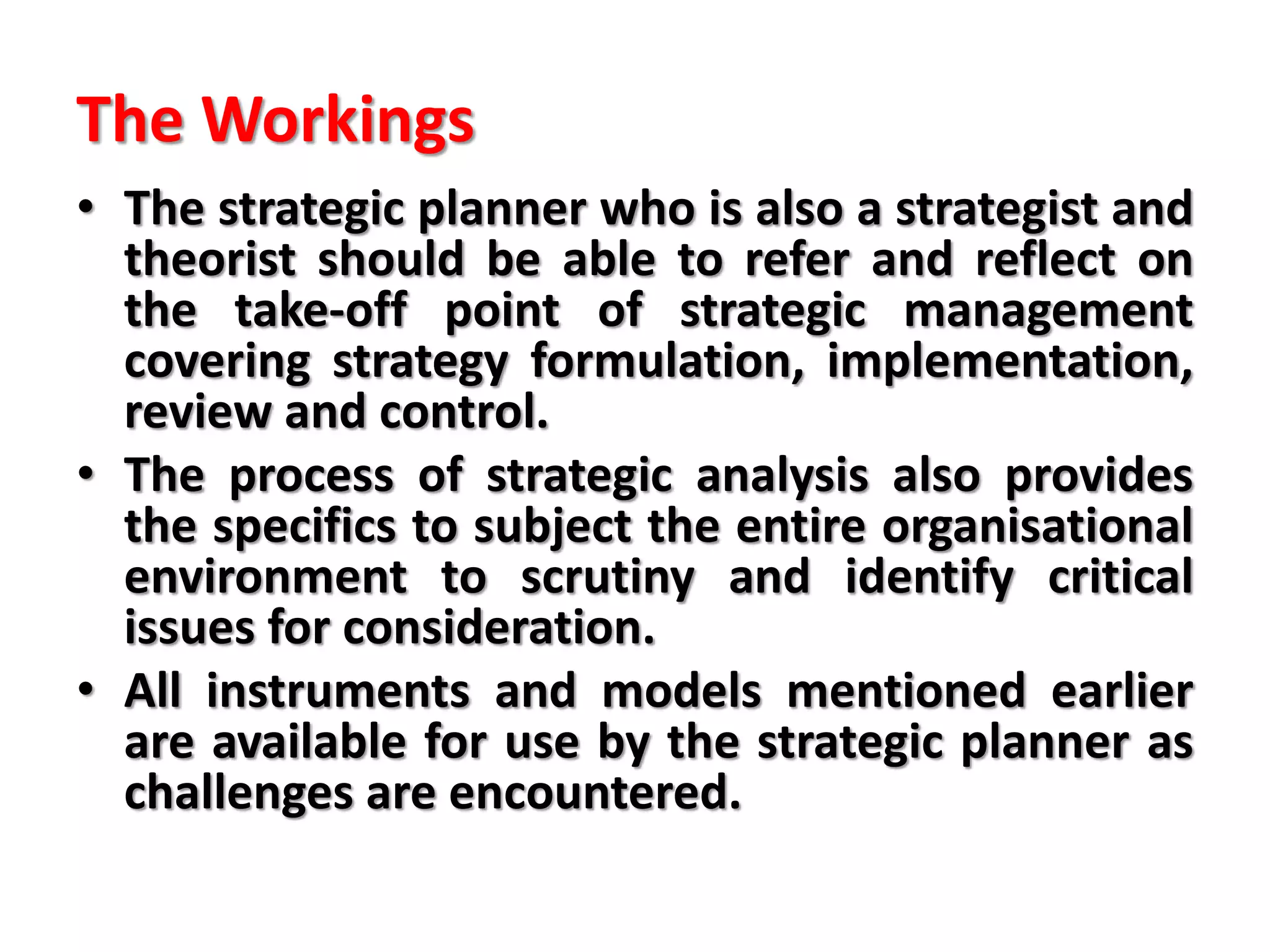 STRATEGIC PLANNING: SETTING VISION, MISSION, OBJECTIVES, GOALS AND CORE ...