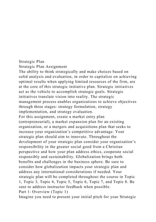 Strategic PlanStrategic Plan AssignmentThe ability.docx