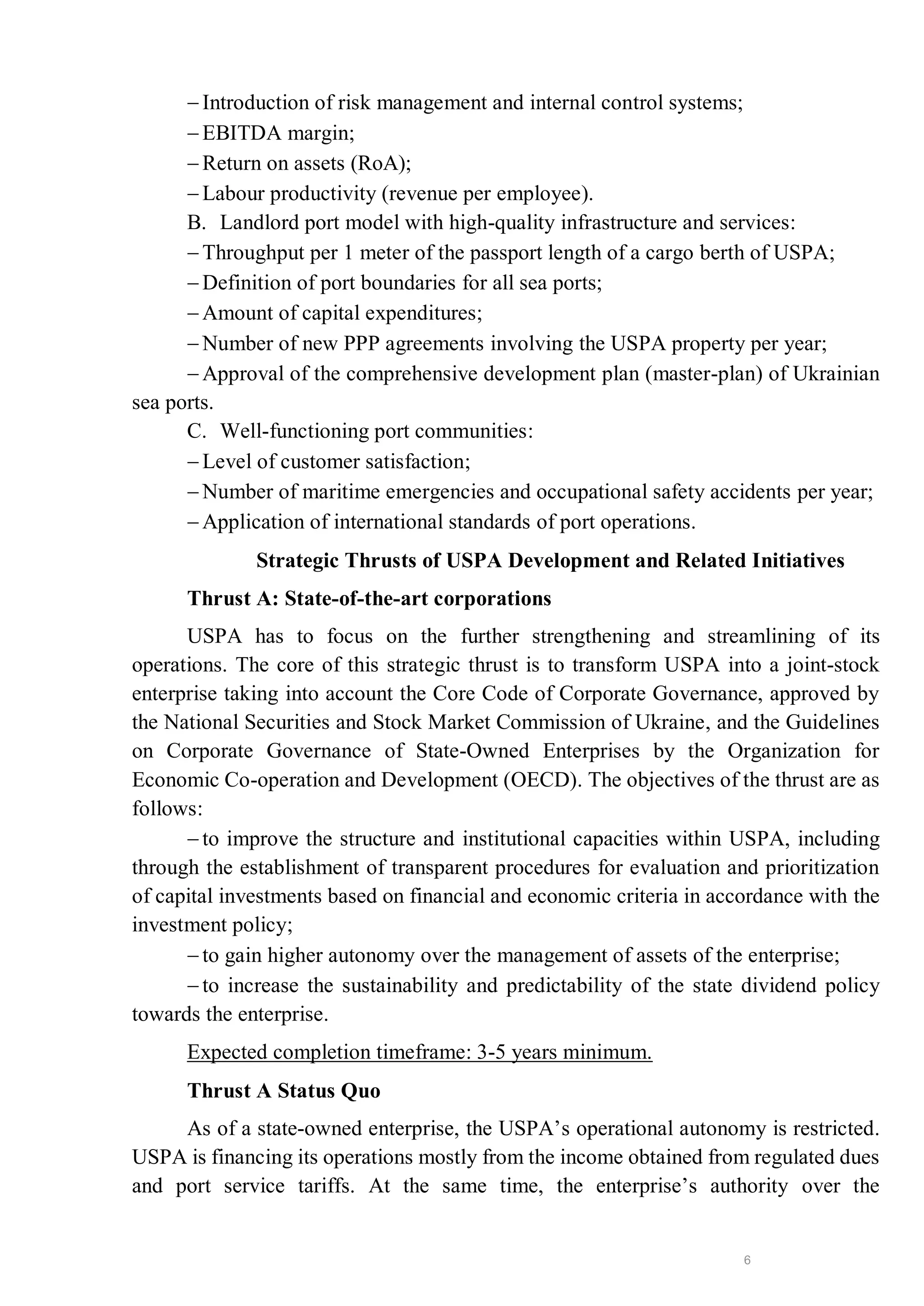 Strategic Development Plan of USPA for 2021-2025 (unofficial ...