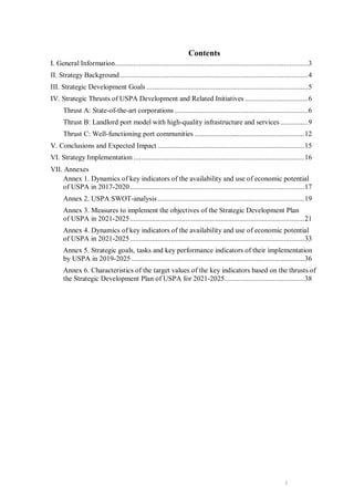 Strategic Development Plan of USPA for 2021-2025 (unofficial ...