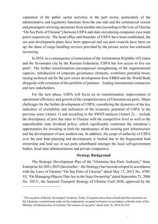 Strategic Development Plan of USPA for 2021-2025 (unofficial ...