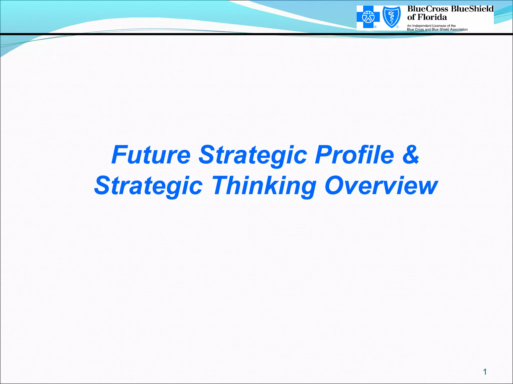 Strategic profile and strategic thinking overview | PPT