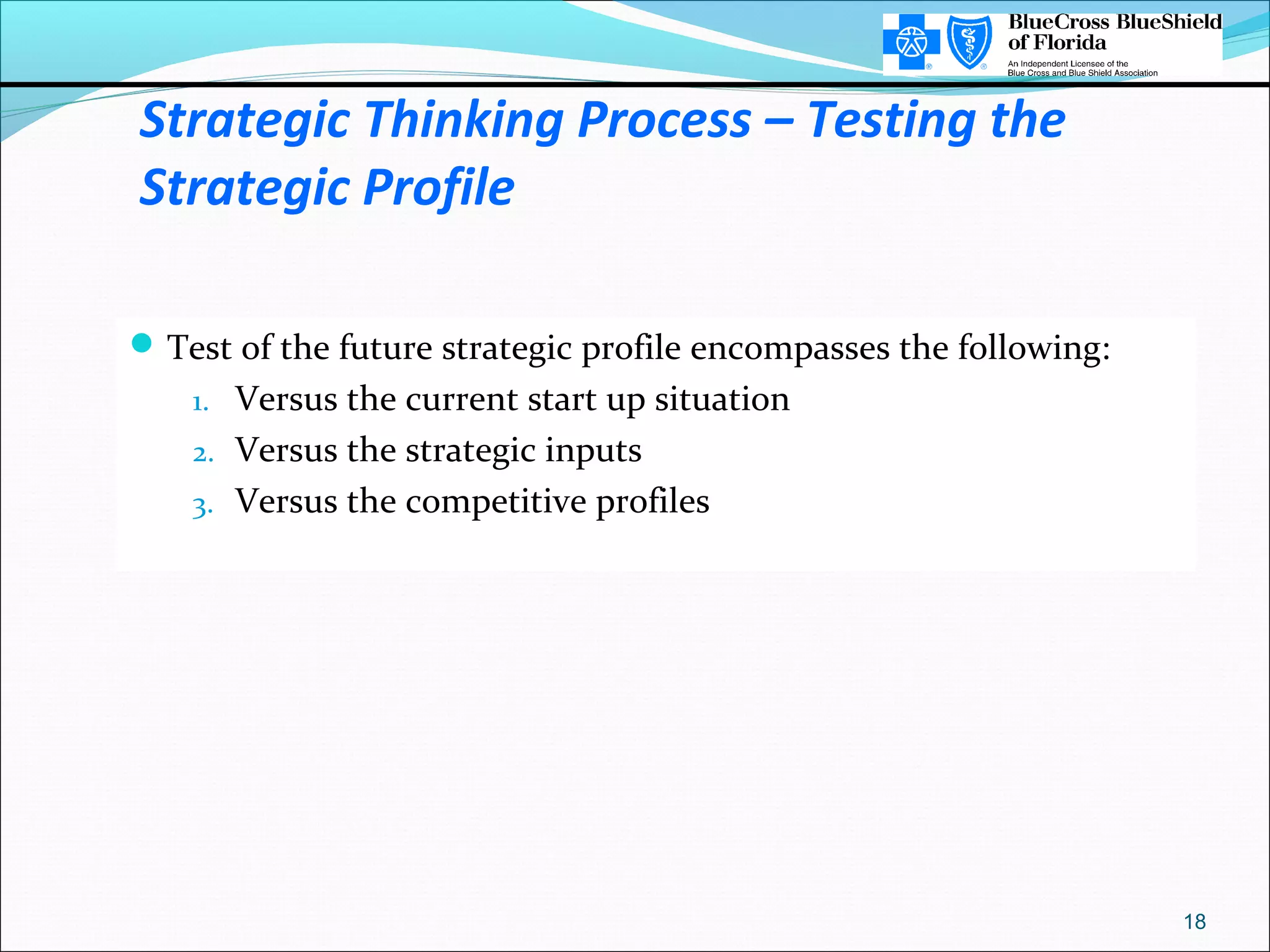 Strategic profile and strategic thinking overview | PPT