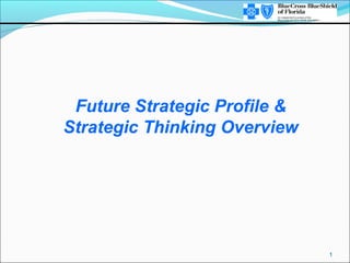 Strategic profile and strategic thinking overview | PPT