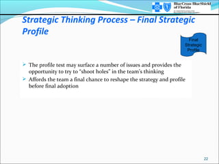 Strategic profile and strategic thinking overview | PPT