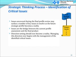 Strategic profile and strategic thinking overview | PPT