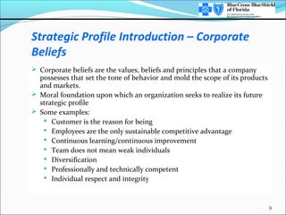 Strategic profile and strategic thinking overview | PPT