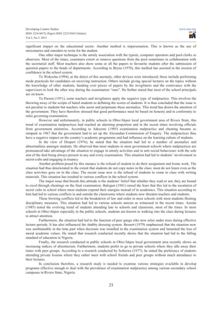 Strategic program development and examination malpractices | PDF