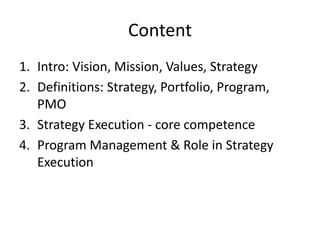 Strategic program management | PDF
