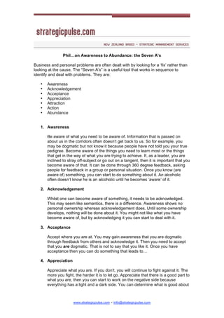 The 7 A's | PDF