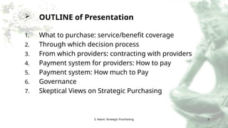 Strategic health purchasing training material | PPTX