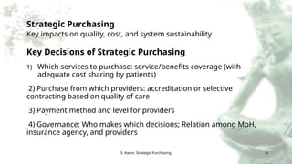 Strategic health purchasing training material | PPTX