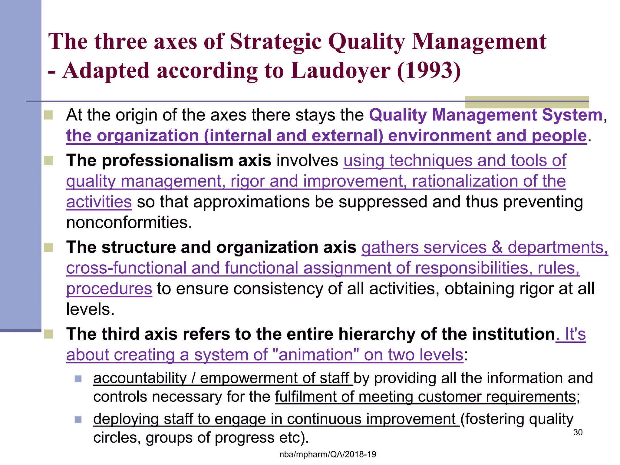 Strategic quality management | PPTX