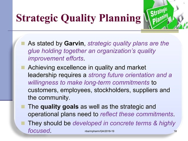 Strategic quality management | PPTX