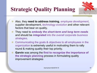 Strategic quality management | PPTX