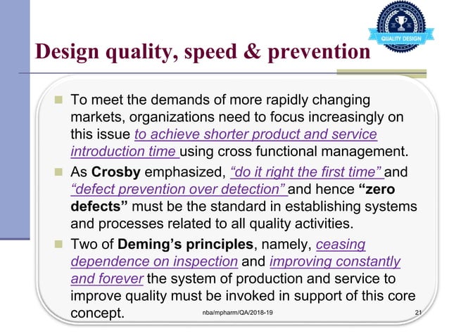 Strategic quality management | PPTX