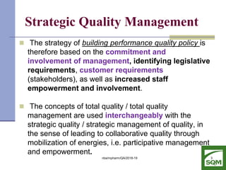 Strategic quality management | PPTX