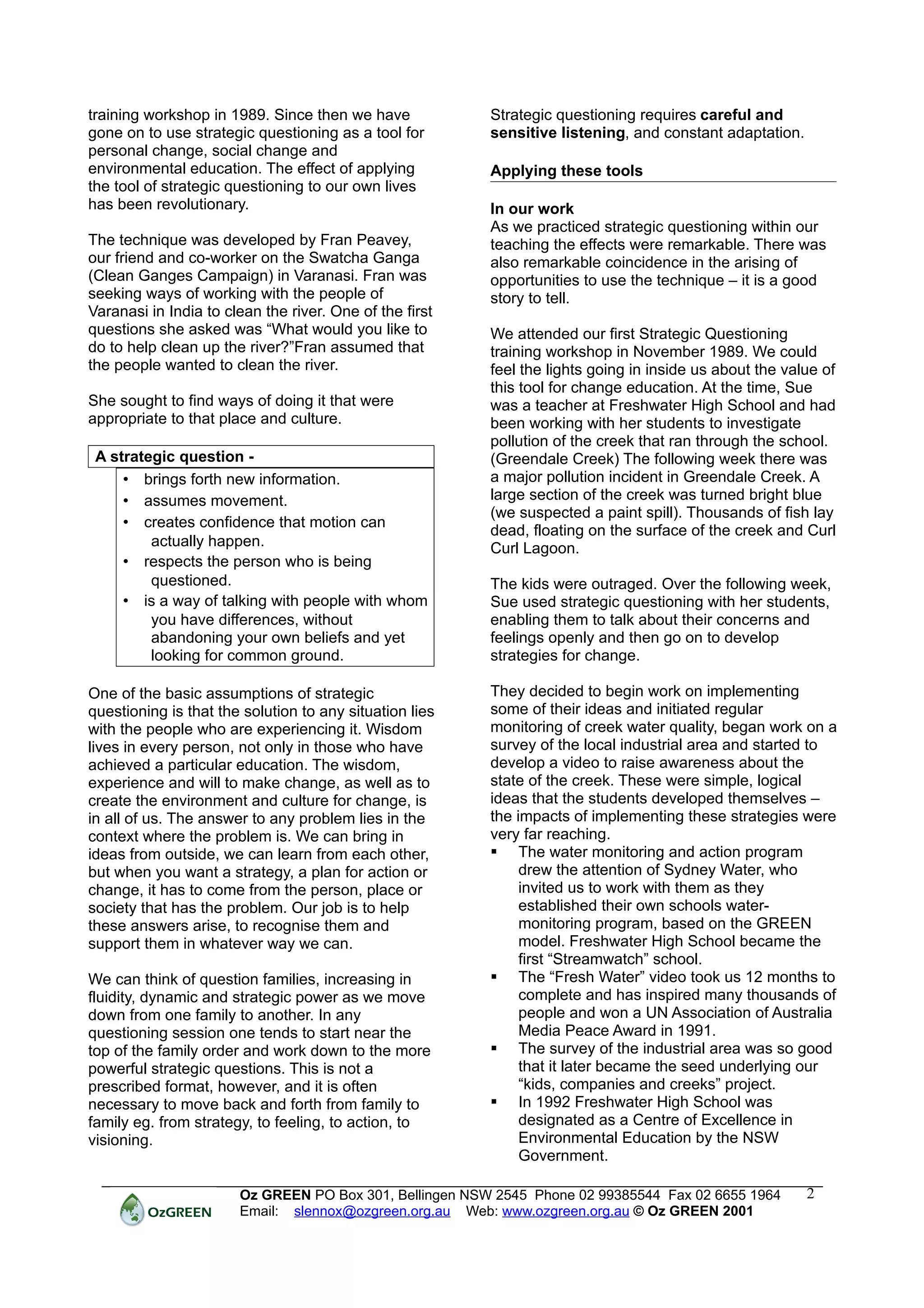 Strategic questioning | PDF