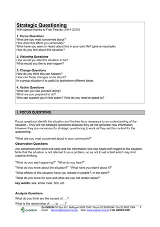 Strategic questioning | PDF
