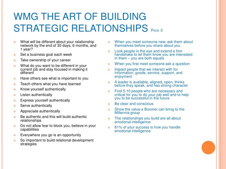 The Art of Building Strategic Relationships