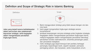 Strategic risk ini bank syariah in indonesia | PPTX