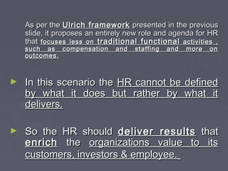 Strategic role of Human Resource Management | PPT