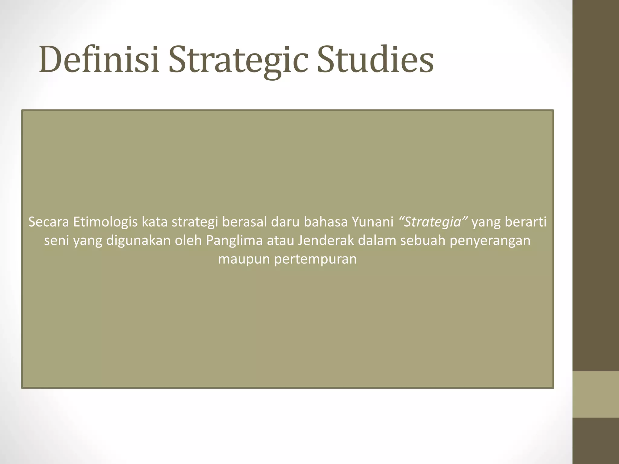 Strategic studies definition | PPT