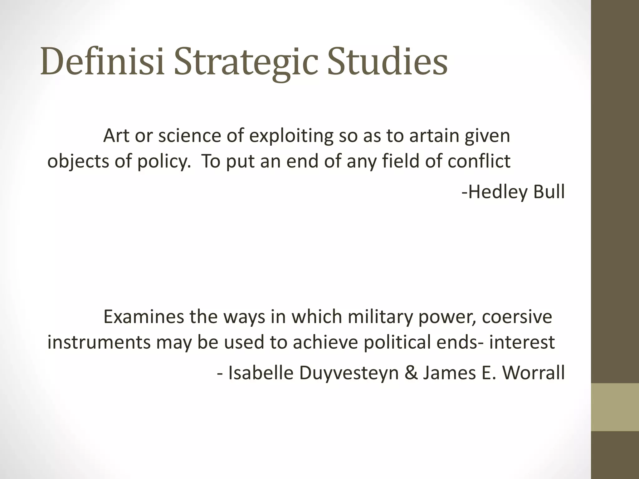 Strategic studies definition | PPT