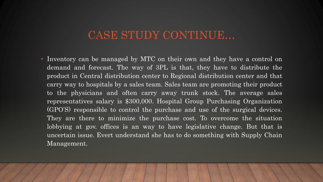 Strategic supply chain for MTC | PPTX