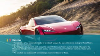 Analysis of TESLA’s Strategy in Germany | PPT