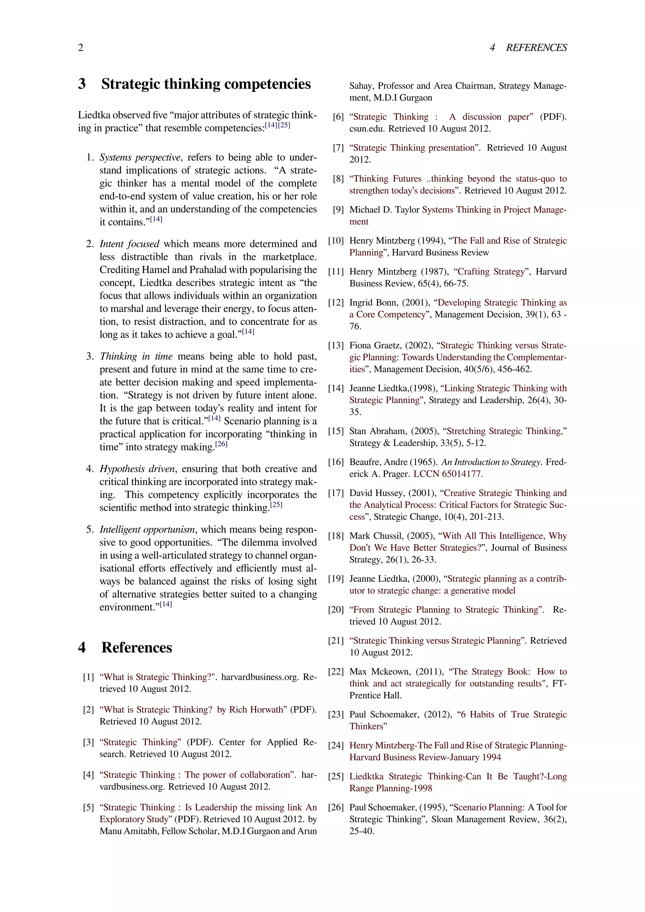 Strategic thinking | PDF