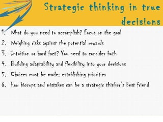 Strategic thinking | PPT | Business | Business and Finance
