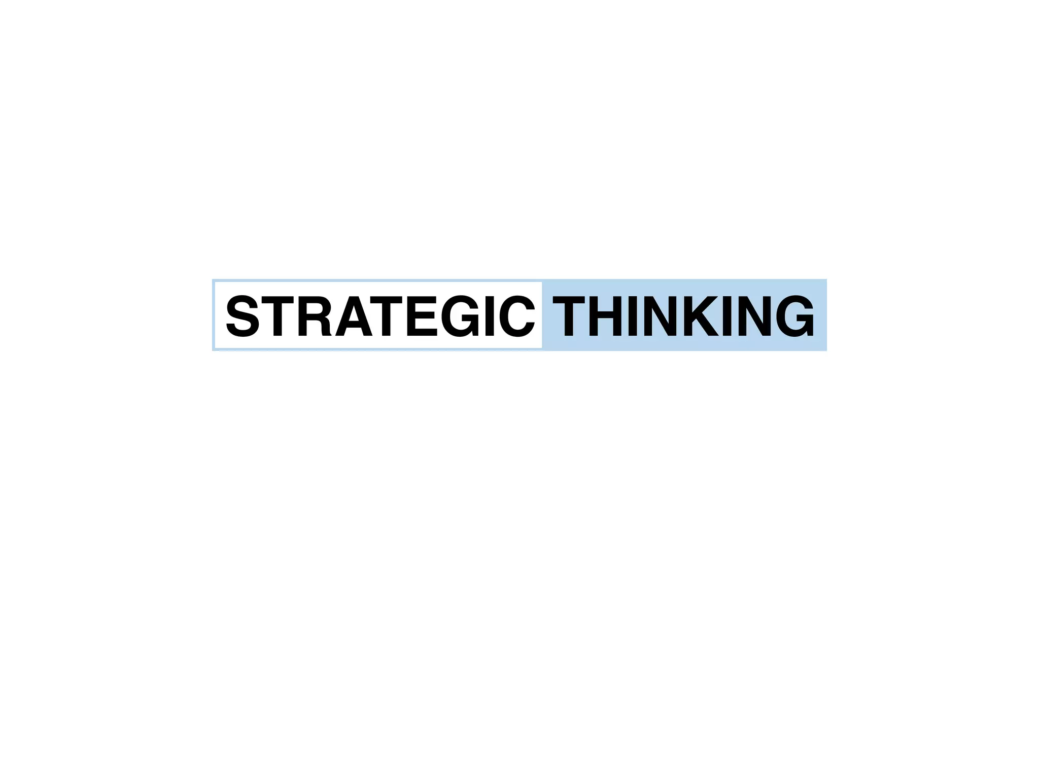 Strategic Thinking | PDF