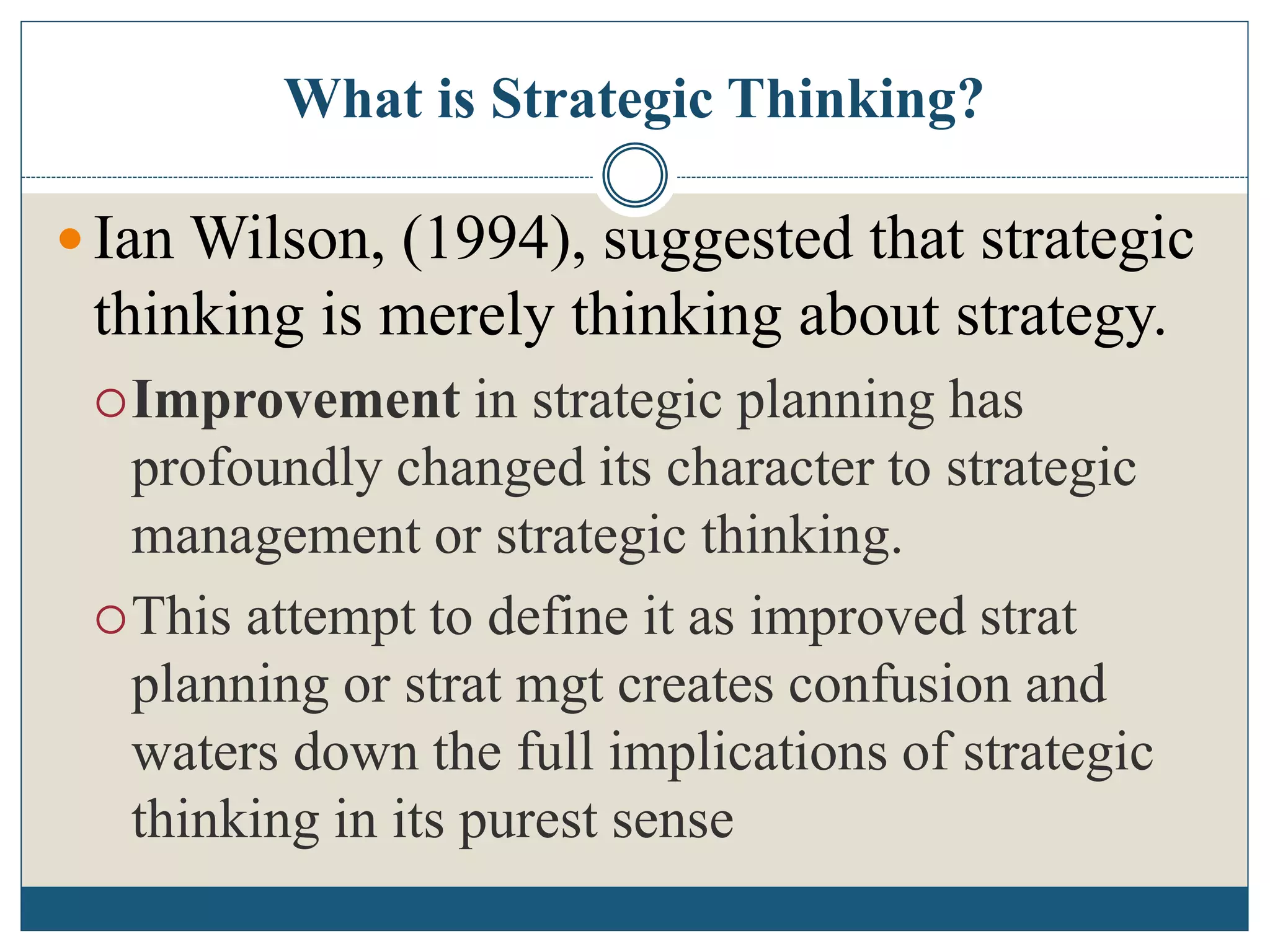 Strategic thinking | PPTX