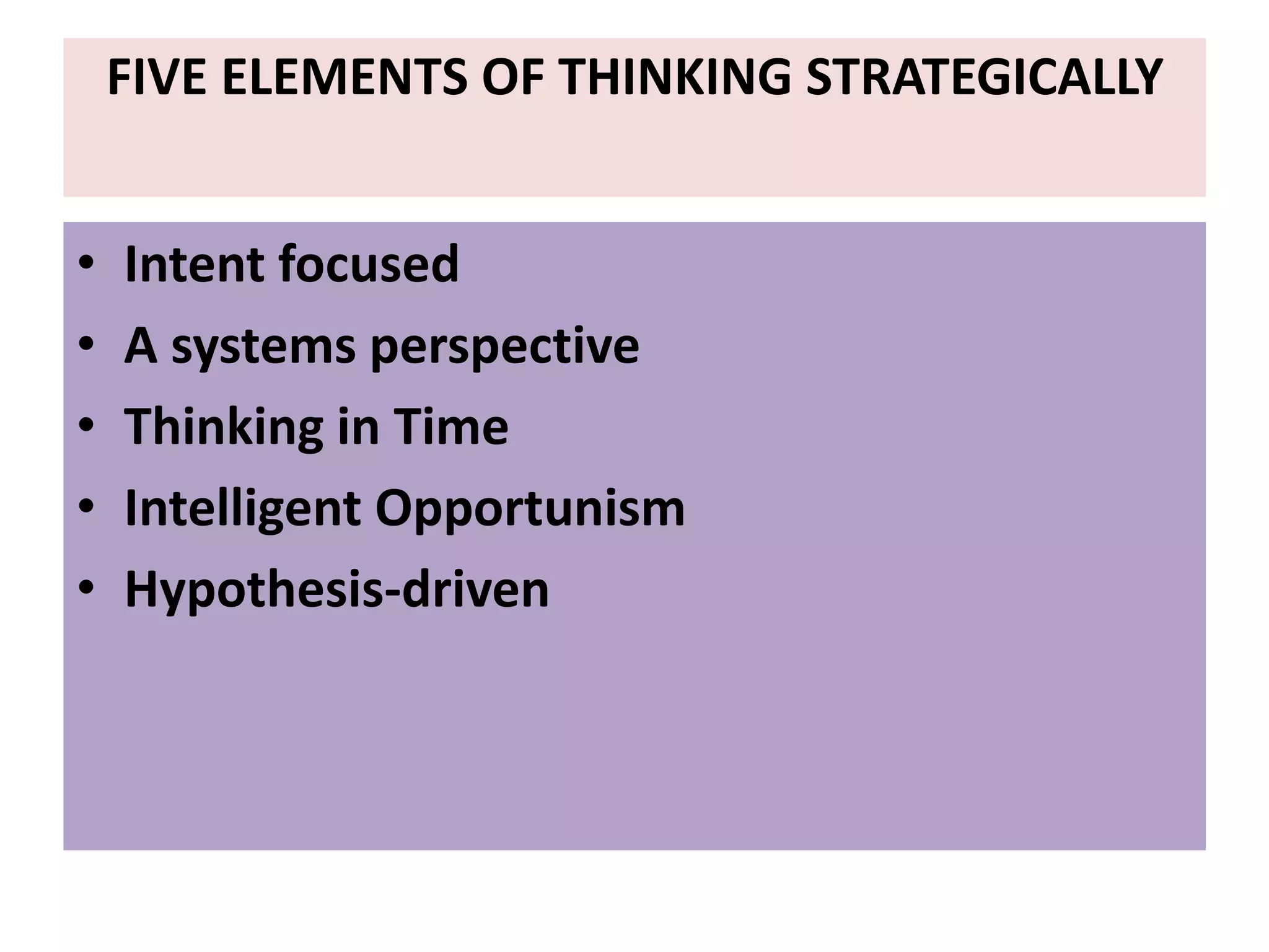 STRATEGIC THINKING: THE CHALLENGES AND IMPROVEMENT SKILLS | PPTX