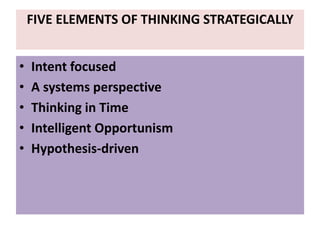 STRATEGIC THINKING: THE CHALLENGES AND IMPROVEMENT SKILLS | PPTX