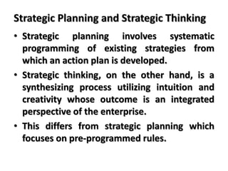 STRATEGIC THINKING: THE CHALLENGES AND IMPROVEMENT SKILLS | PPTX