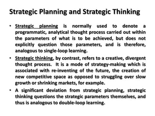 STRATEGIC THINKING: THE CHALLENGES AND IMPROVEMENT SKILLS | PPTX