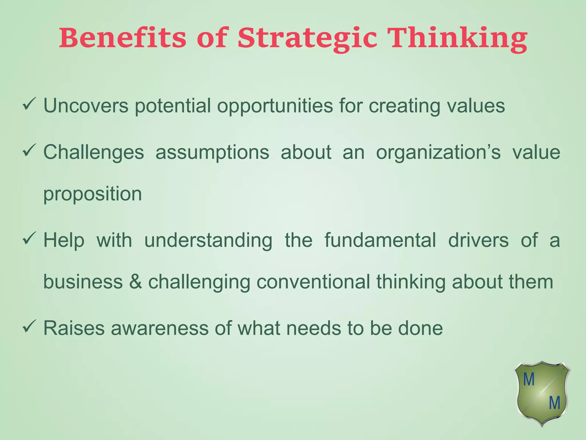 Strategic Thinking & Planning | PDF