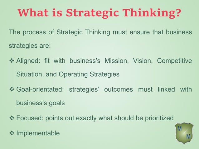 Strategic Thinking & Planning | PDF