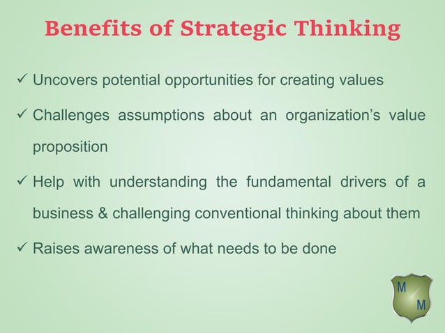 Strategic Thinking & Planning | PDF