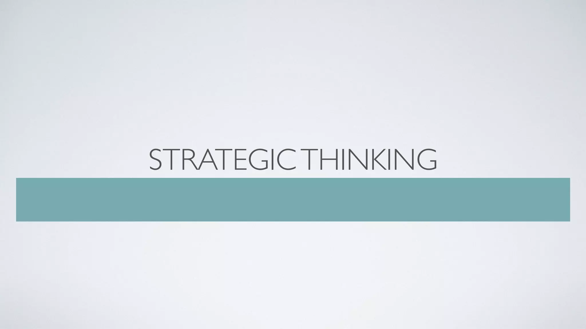 Strategic Thinking | PDF