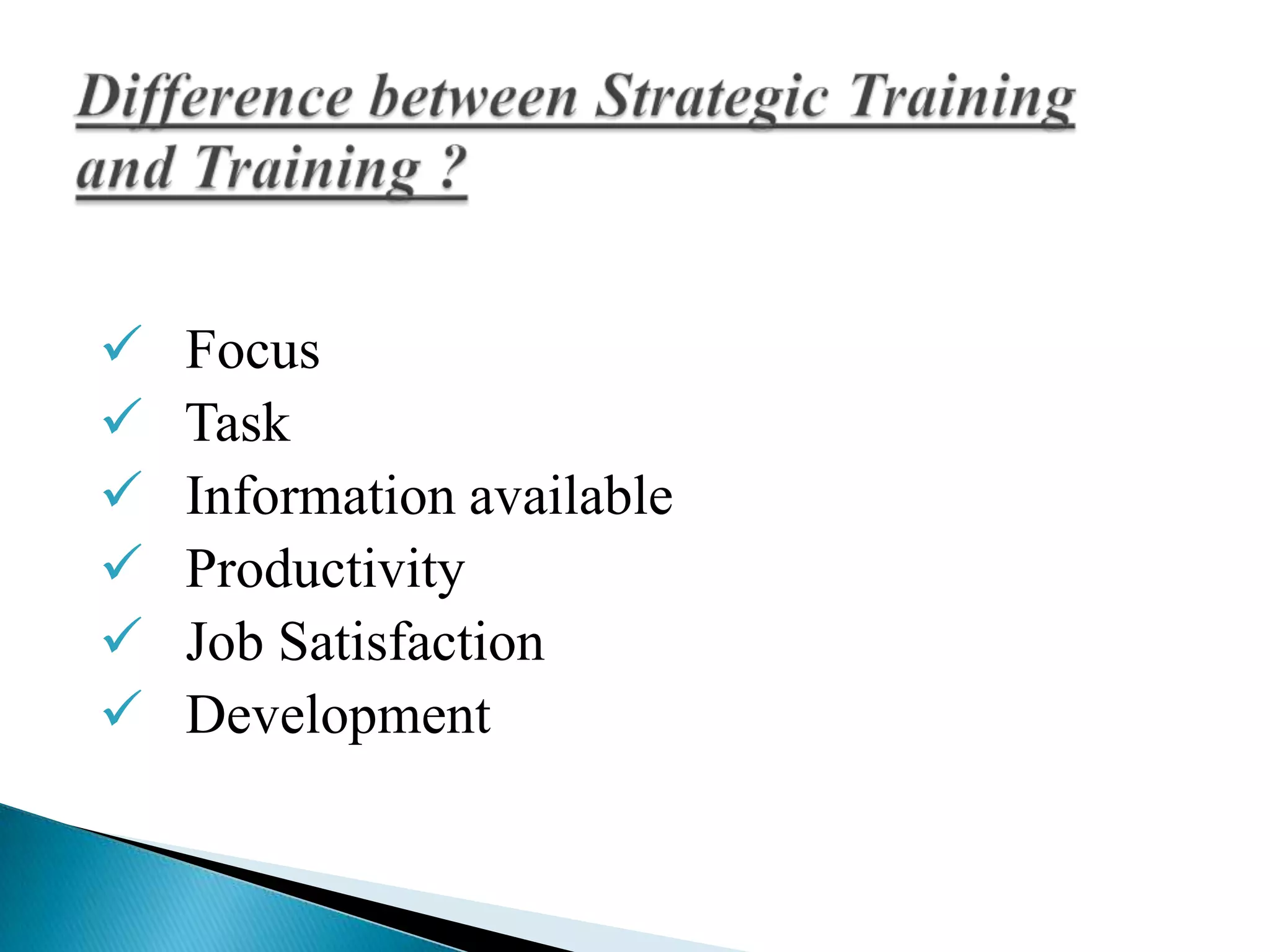Strategic training | PPT | Free Download